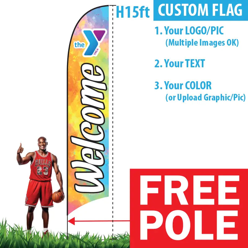 Feather Flag with Pole 15ft | Wholesale -50% Discount – featherflags.us