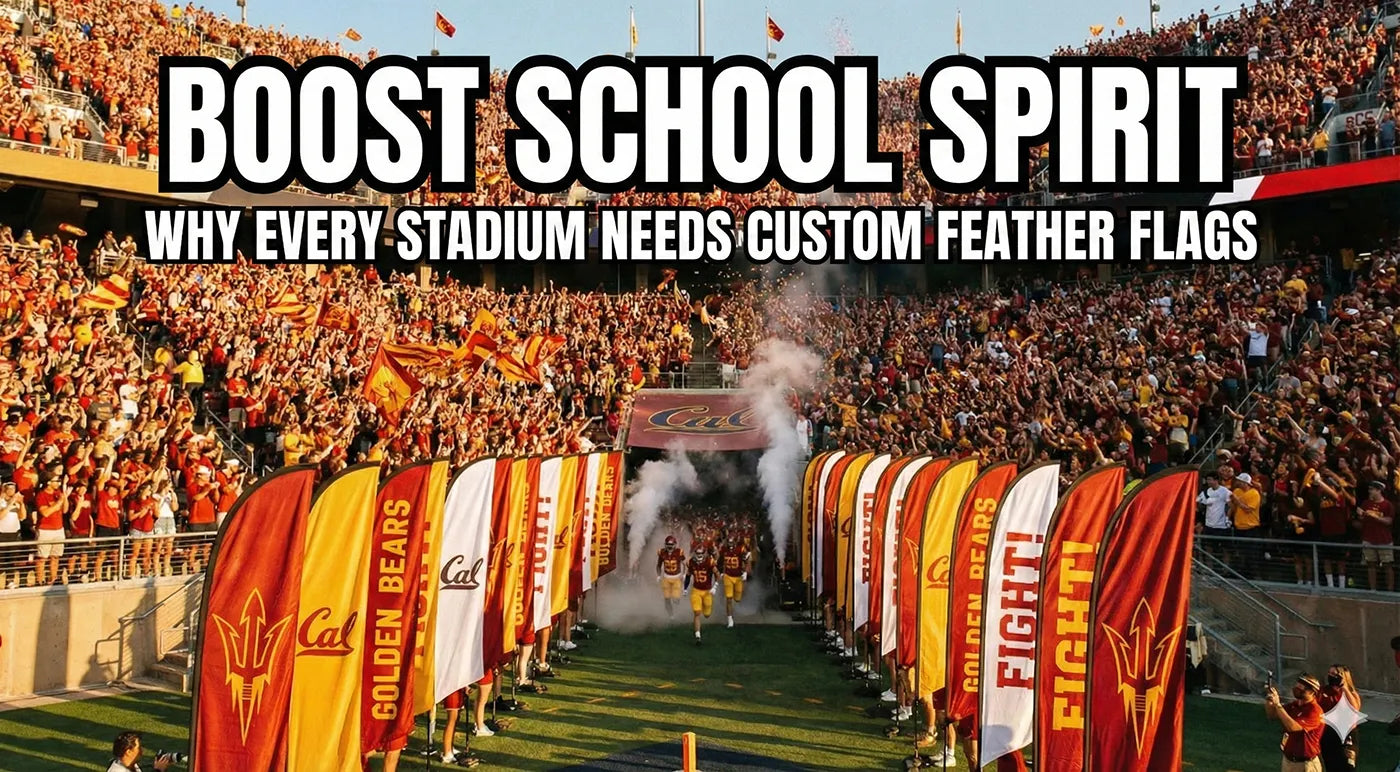 Boost School Spirit: Why Every Stadium Needs Custom Feather Flags ...