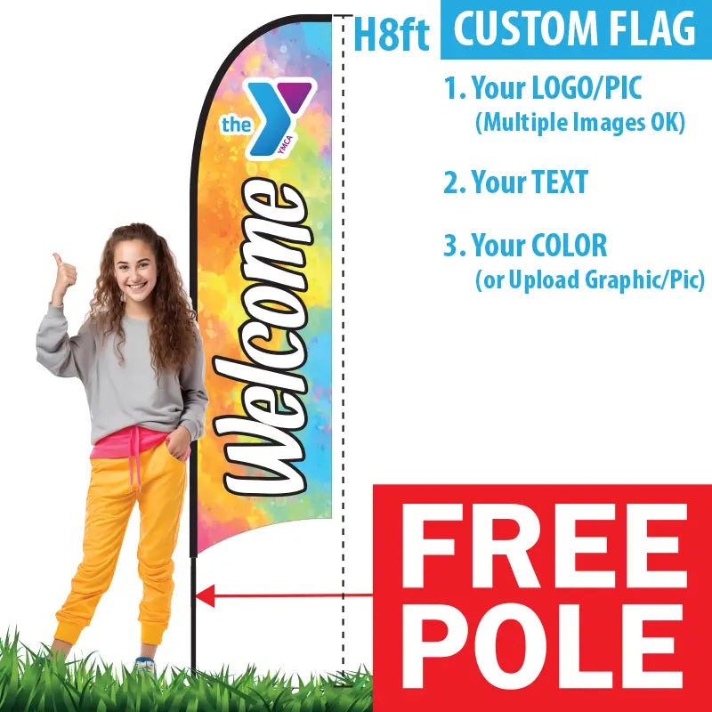Feather Flag with Pole 8ft | Wholesale -50% Discount – featherflags.us